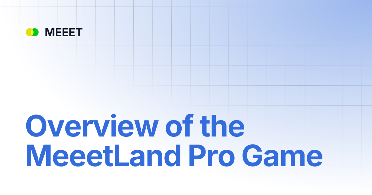 Overview of the MeeetLand Pro Game | MEEET